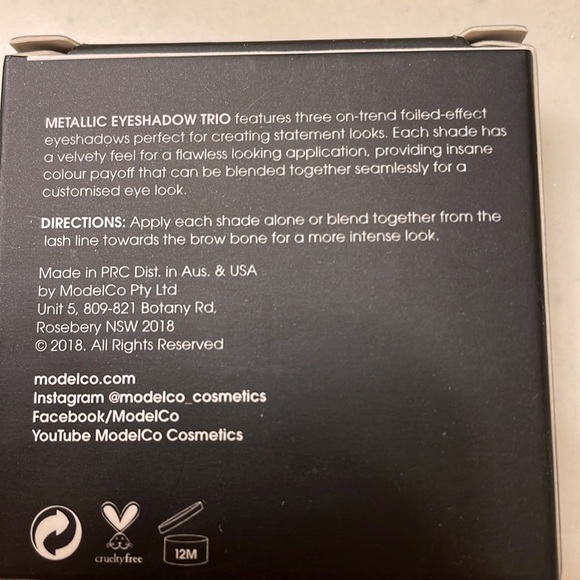 ModelCo | Makeup | Modelco Metallic Eyeshadow Trio In St Tropez | Poshmark